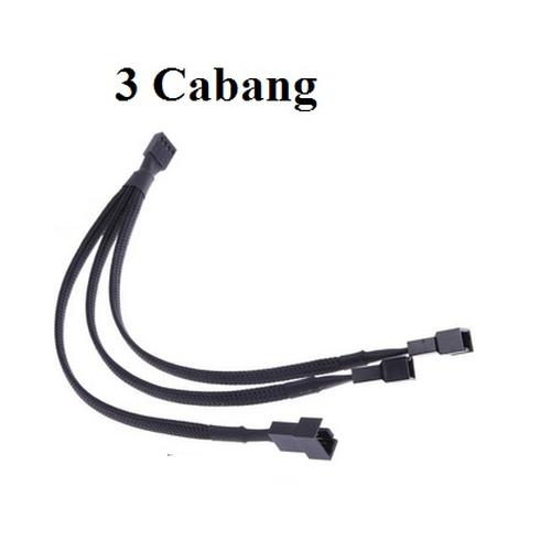 Jual Kabel PWM FAN Splitter 4pin SYS FAN MOBO to 3Pin/4Pin Soket FAN ...