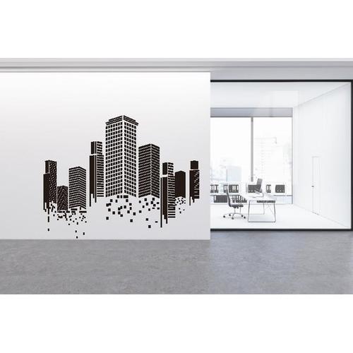 Jual Wall Stiker Bangunan Gedung Hiasan Dinding Sticker Kaca Quotes ...