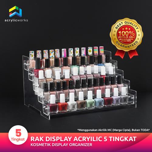 Jual Rak Organizer Acrylic Rak Tempat Lipstik Rak Tempat Kutek 5 ...