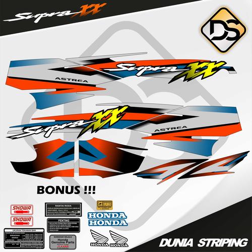 Promo STRIPING STICKER DECAL STIKER VARIASI HONDA SUPRA LAMA SUPRA XX ...