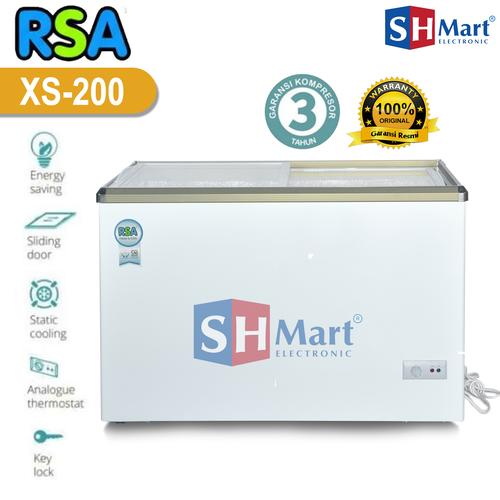 Promo Chest Freezer RSA Sliding Glass XS200 / Freezer Box Sliding XS ...
