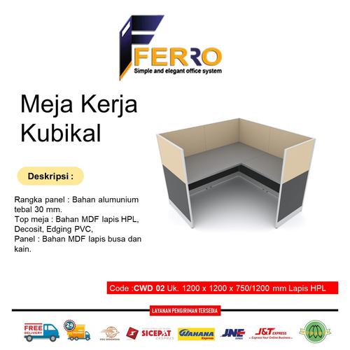 Jual Meja Kerja Kubikal CWD 02 A 1200 Lapis HPL Ferro - 1400 - Kab ...