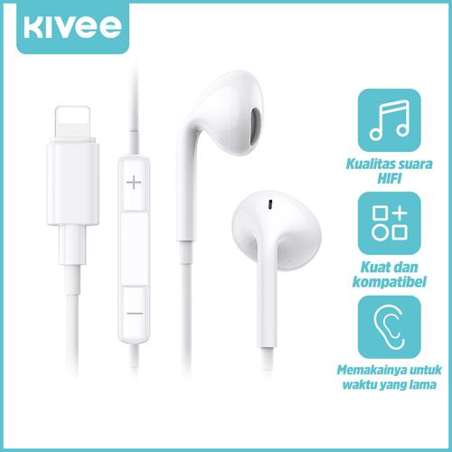 Jual KIVEE Earphone Lightning In ear untuk ios 7 8 x xs max xr 11 12 13 ...