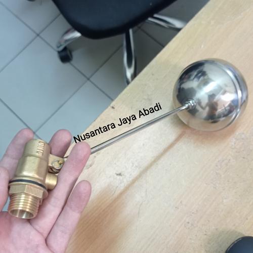 Jual Floating Valve Pelampung Tangki Kuningan 1/2 " DN 15 Bola ...
