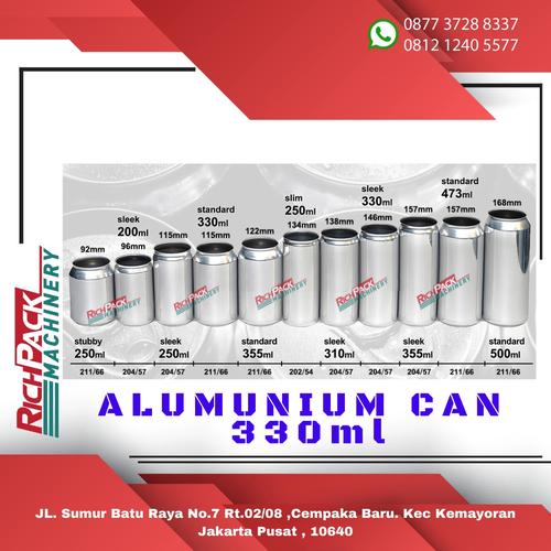 Jual Botol Alu Can Kaleng Alumunium 330ml 1 Dus Isi 140Pcs - Jakarta ...