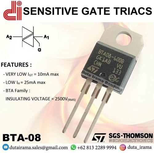 Jual TRIAC BTA08-600B BTA08 600B BTA08 TO-220 - Kota Bandung - Duta ...