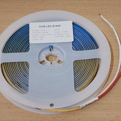 Jual AIM COB led strip 8mm 24v 3000k 6500K 320 480 chip IP20 dotless ...