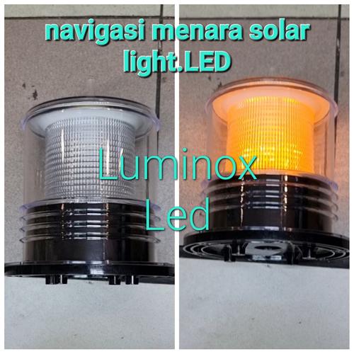 Jual lampu menara led solar light kuning / navigasi tower mercusuar ...