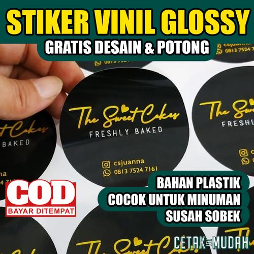 Jual Cetak Stiker Vinil Glossy Custom Cutting Produk Olshop Anti Luntur ...