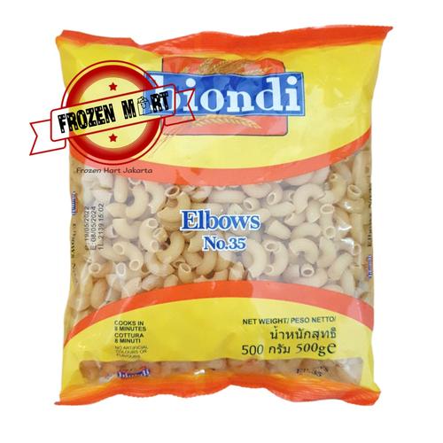Jual BIONDI Elbows No.35 / Pasta Instant Makaroni / Macaroni 500Gr ...