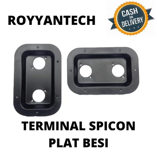Jual TERMINAL SPICON PLAT BESI 13,5CM X 9CM PLAT SPEAKON TERMINAL ...