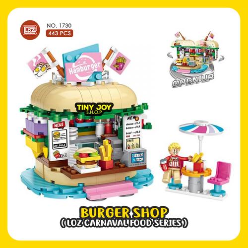 Jual LOZ Moc Mini ( BURGER SHOP ) 1730 Amusement Ride Building Block ...