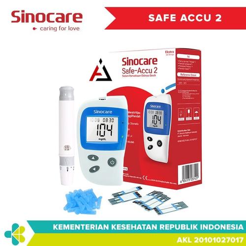 Promo Alat Cek Gula Darah Sinocare Safe Accu 2 - Alat+pen lancet ...