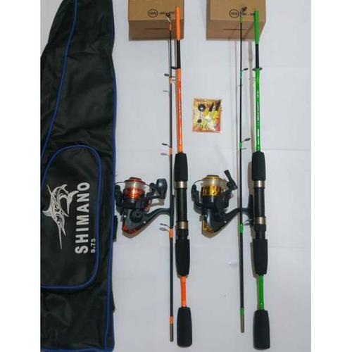 Jual 2 Set Pancing Audrey 5BB Joran japan style 1,2 meter + tas shimano ...