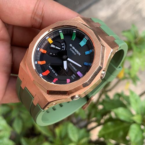 Jual G shock GA 2100 Custom Dial Original & Garansi Casioak Rose Grey ...