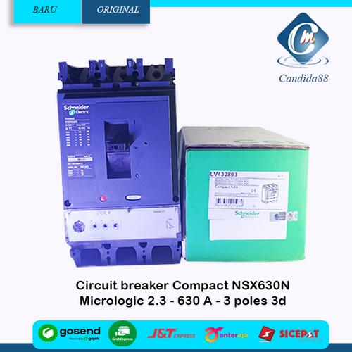 Jual Compact NSX630N Micrologic 2.3 - 630 A - 3 poles 3d CB LV432893 ...