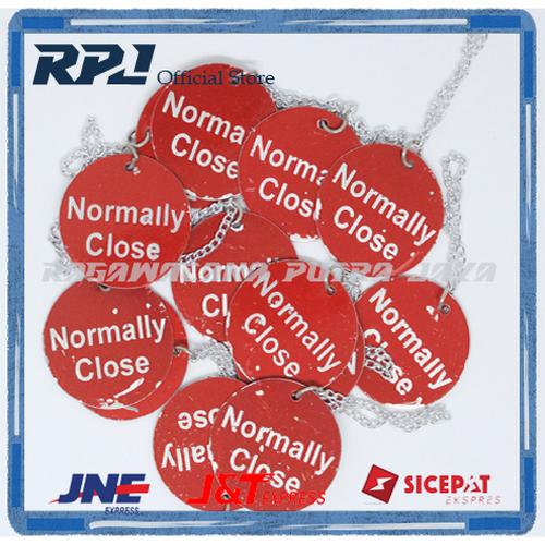 Jual Hanger Label Tag "Normally Close" Merah 40mm Dua Sisi (Bolak Balik ...