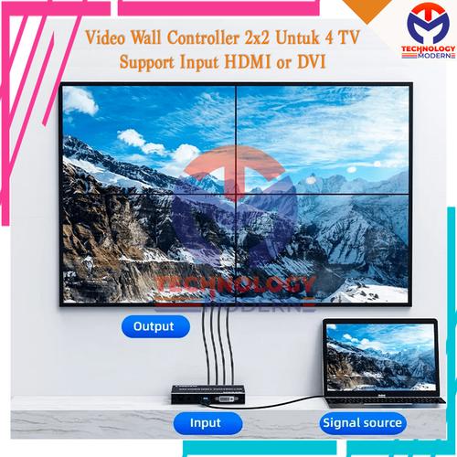Jual 2x2 Video Wall Controller For 4 TV (Big Screen) Support Rotate ...