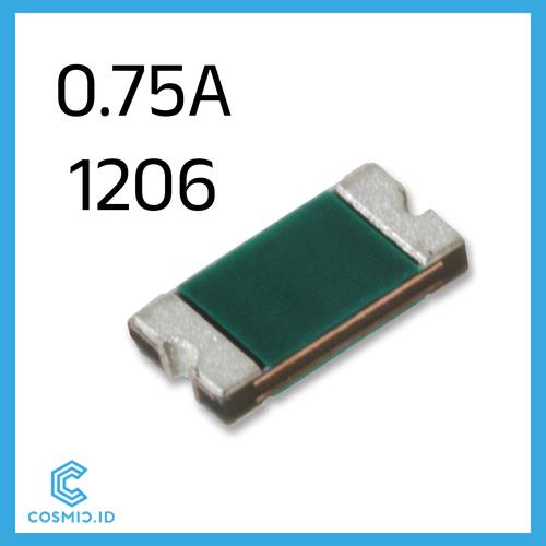 Jual IC PPTC 0.75A SMD 1206 Resettable Fuse Self-Recovery Fuses 750mA ...