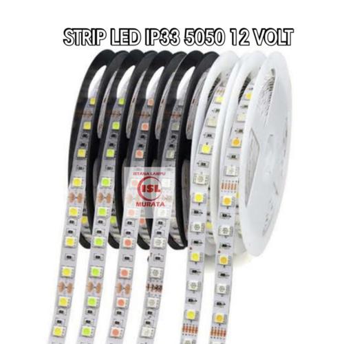 Jual LAMPU LED STRIP STRIP LIGHT 12VOLT 12V IP33 5050 INDOOR 5METER 5M ...