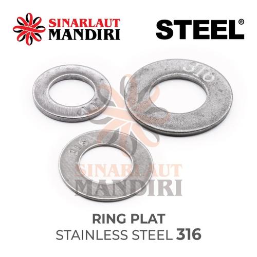 Jual Ring Plat Stainless Steel 316 / Plate Washer M8 (5/16) - OD : 16 ...