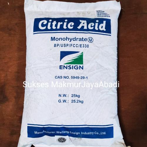 Jual Citric acid/citrun kemasan sak 25 kg. Kualitas TOP! - Monohydrate ...