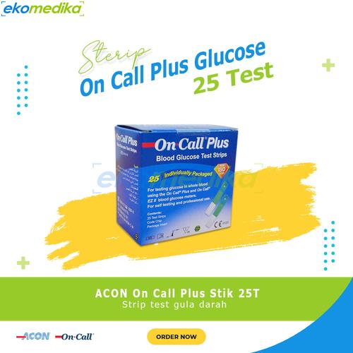 Jual Strip Gula On Call Plus Glucose Strip Single Pack 25 Test ...