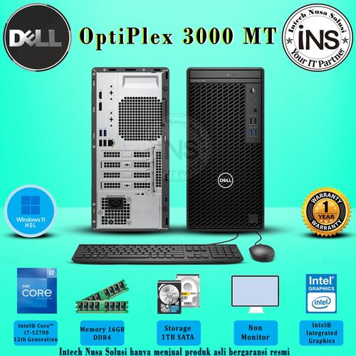 Jual CPU DELL OptiPlex 3000 MT i7-12700 16GB 1TB SATA/256GB SSD/512GB ...