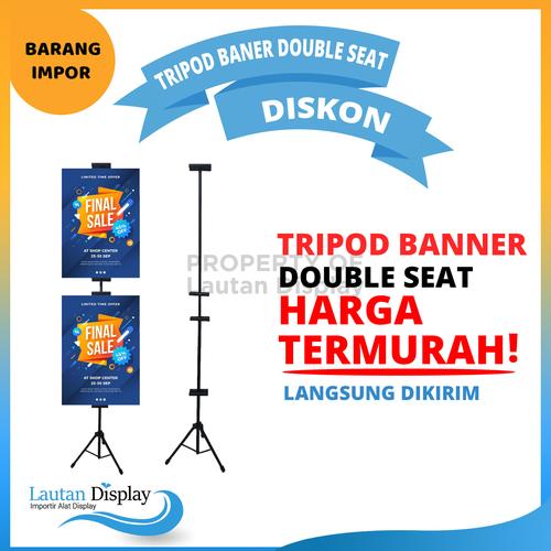 Jual Stand banner, Standing Banner Besi, Tripod Stand Banner Doubble ...