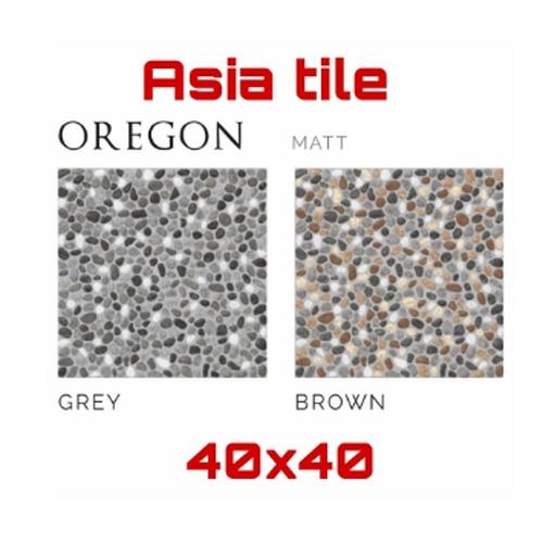 Jual OREGON EMB MATT UK.40X40 DINDING LANTAI KERAMIK ASIA TILE - GREY ...