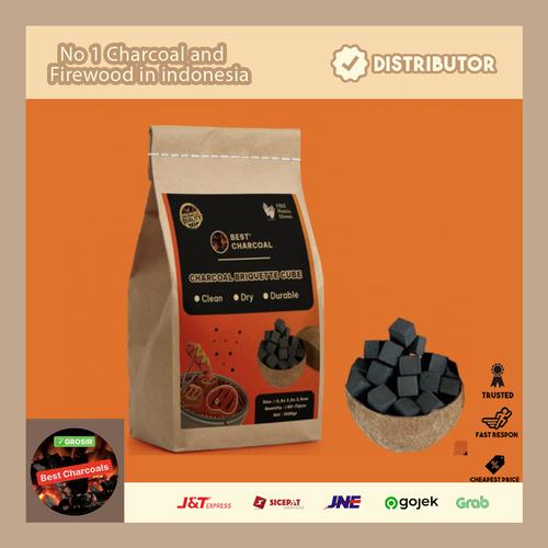 Jual Arang Briket Cube Hexagonal Kayu Batok Brongkol BBQ Ekspor Premium ...