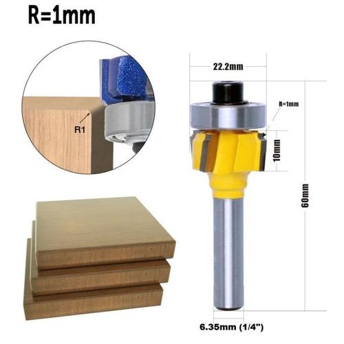 Jual MATA ROUTER EDGING BIT 1/4" 6.35MM PROFILE R1 R2 R3 HPL KAYU PVC ...