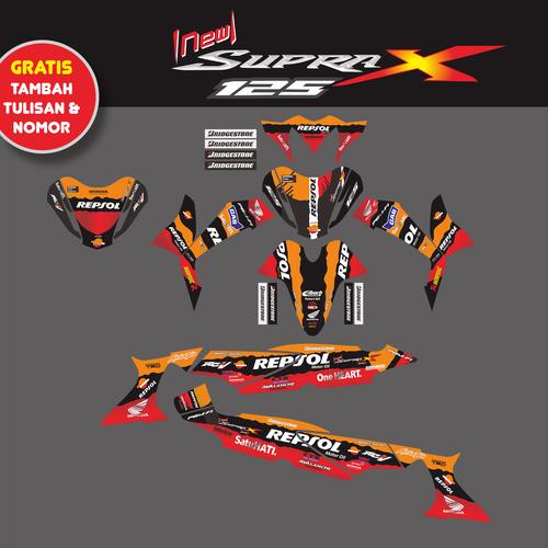 Jual Sticker striping decal stiker Motor Honda Supra full custom kustom ...