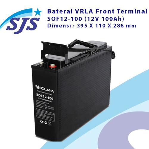 Jual Aki Kering Vrla Front Terminal Solana 12v 100ah PLTS system - Kota ...