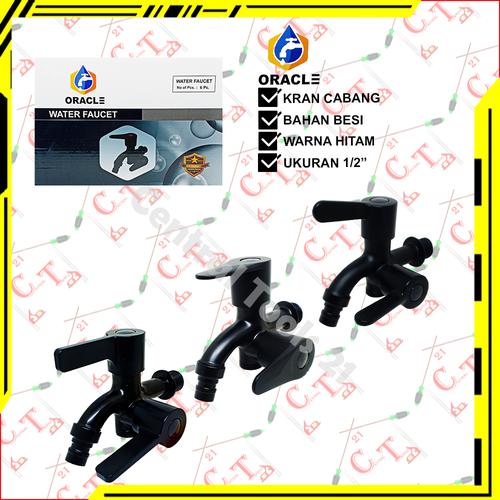 Jual Kran Air Cabang 2 Keran Taman Kamar Mandi Black Series Oracle ...