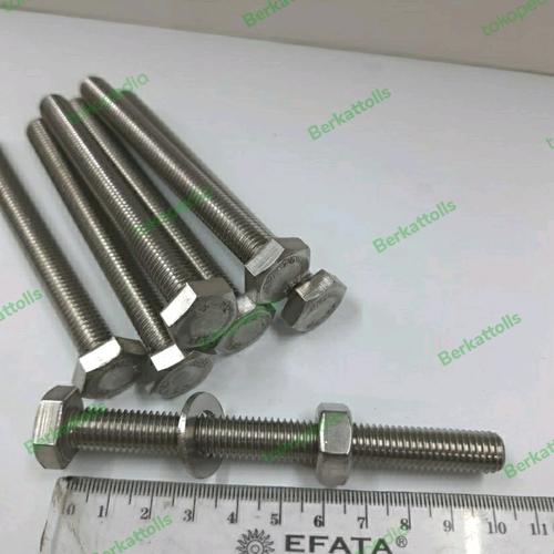 Jual Baut mur stainless m6×100 kunci 10 Baut panjang 10 cm merek THE A2-70 - Jakarta Utara ...