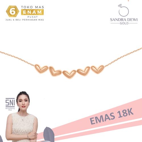 Jual Kalung Emas Golden Love Valentine SDW - Rosegold 18k Toko Mas Enam ...