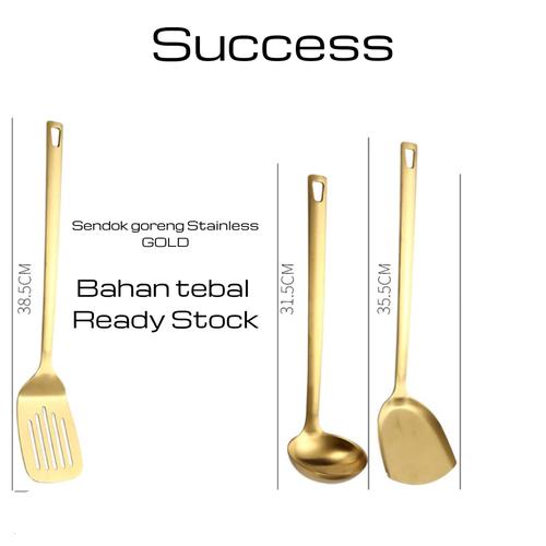 Jual Sendok goreng/sendok goreng berlubang dan stainless Gold Tebal ...