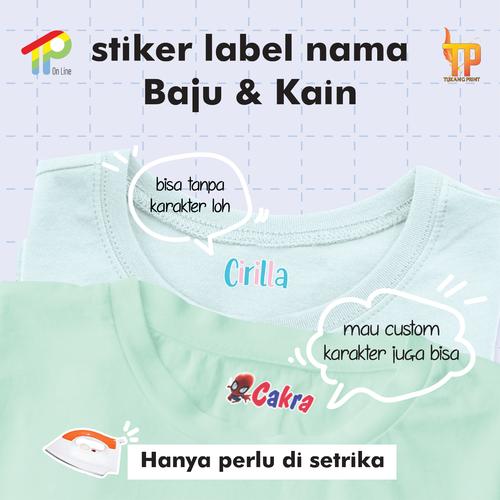 Jual [ISI 25PCS] STIKER NAMA BAJU DAN KAIN IRON-ON (PRESS SETRIKA) - 1 ...