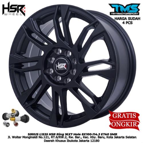 Jual Velg Mobil Datsun Agya Sigra Ring 16 Lebar 7 Warna Full Hitam Dop ...