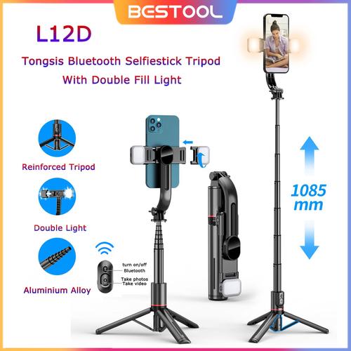 Jual Tongsis Selfiestick Bluetooth with Double Fill Light Tripod Aluminum - Kab. Tangerang ...