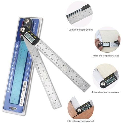 Jual Penggaris Busur Derajat Digital 2 In 1 Goniometer 200mm - Kab ...