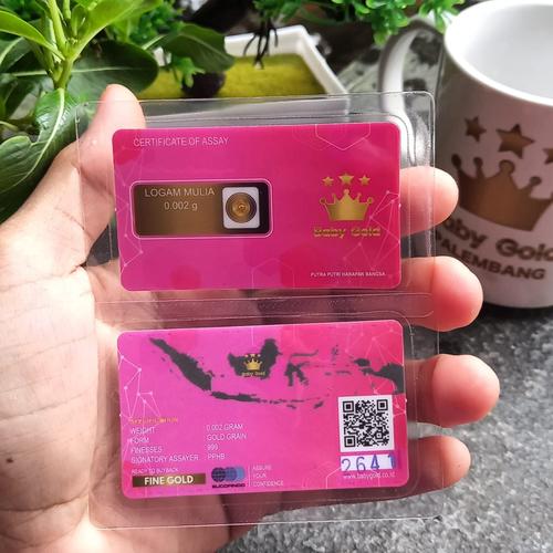Jual Baby Gold Emas Mini Ukuran 0,002 Gram Logam Mulia 24 Karat ...