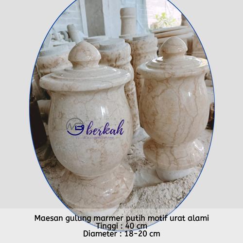 Jual Nisan/maesan/patok makam bulat solid batu marmer motif urat natural - Kab. Tulungagung ...