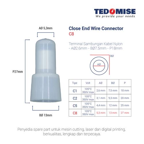Jual Close End Wire Connector Nylon PA66 /Terminal Sambungan Kabel ...