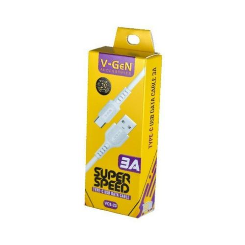 Jual Kabel Data USB Type-C 3A Fast Charging Bulat V-Gen VCB-23 Hitam ...