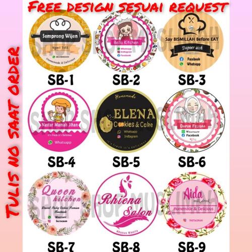 Jual Label Stiker Logo Makanan Minuman Snack Catering Aqiqah Free ...