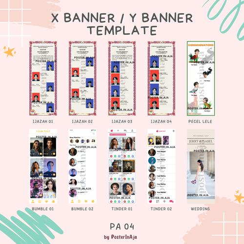 Jual Paket X Banner Y Banner termasuk Tiang Flexi 260 g Korcin 60x160cm ...