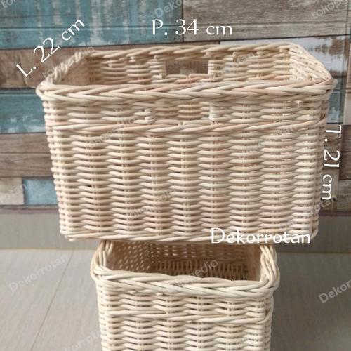 Jual keranjang kotak laci rotan murah besar multifungsi produk original ...