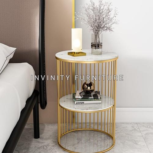 Jual Meja Sudut Marmer Rangka Besi - Meja Pojok - Side Table Marble ...